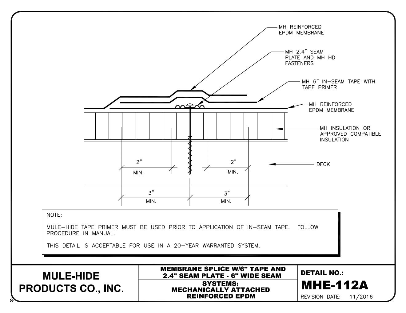 EPDM In-Seam Tape