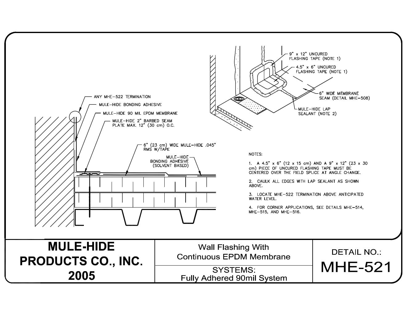 EPDM Pre-Cut Inside/Outside Corners